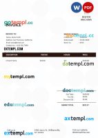 Music Band Invoice template in word and pdf format