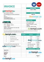 Music School Invoice template in word and pdf format – Datempl – ready ...