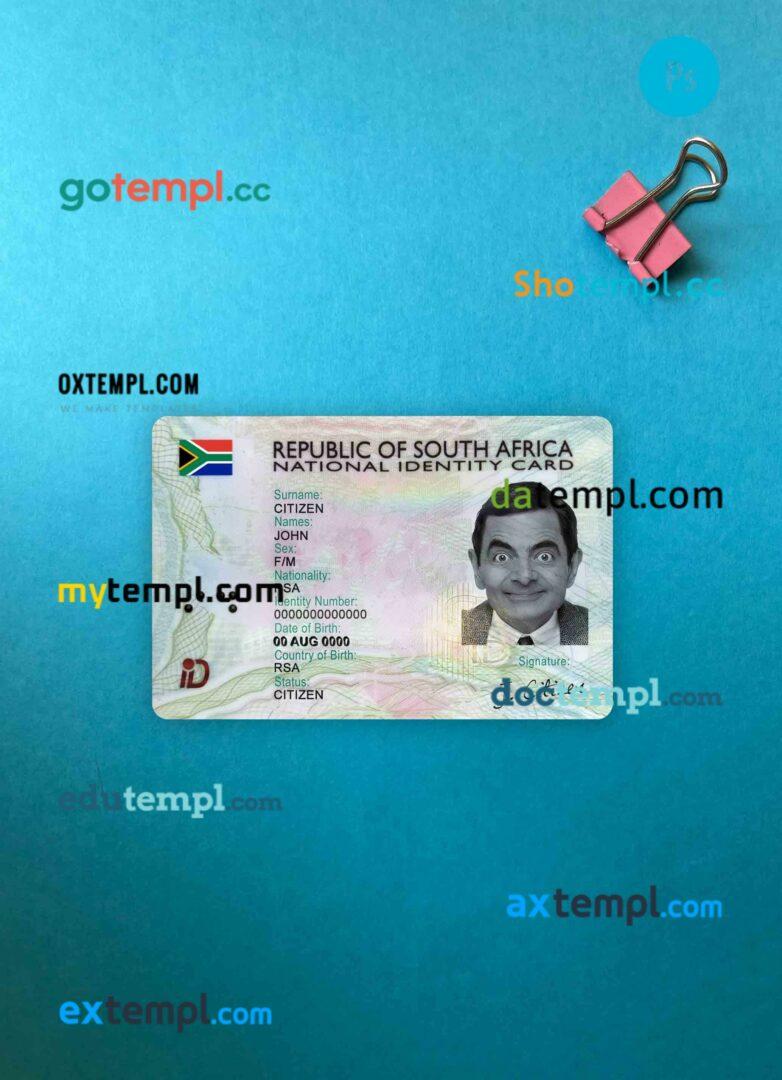 South Africa ID card editable PSDs, scan and photo-realistic snapshot ...